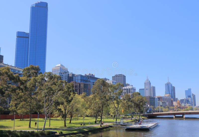Melbourne Waterfront Cityscape Australia Editorial Stock Image - Image ...