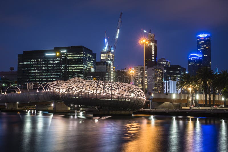 Melbourne web bridge editorial photo. Image of view, victoria - 98578016