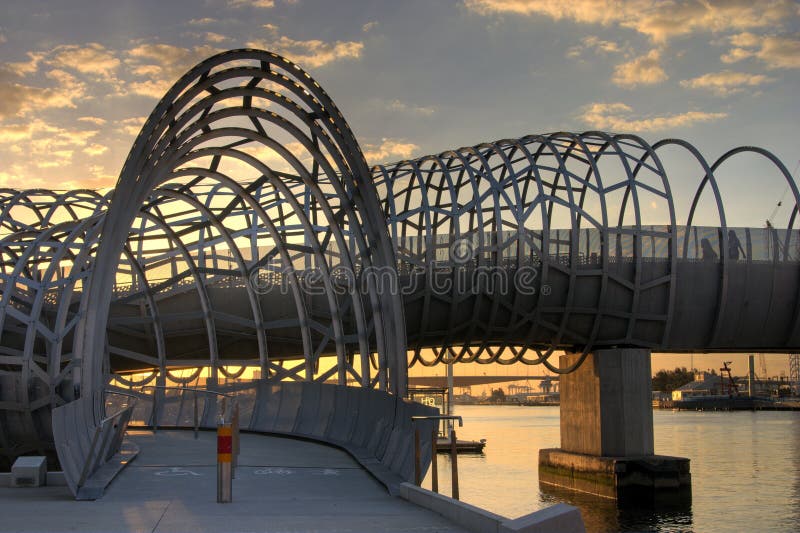 Melbourne - Webb Bridge stock image. Image of convoluted - 4687063