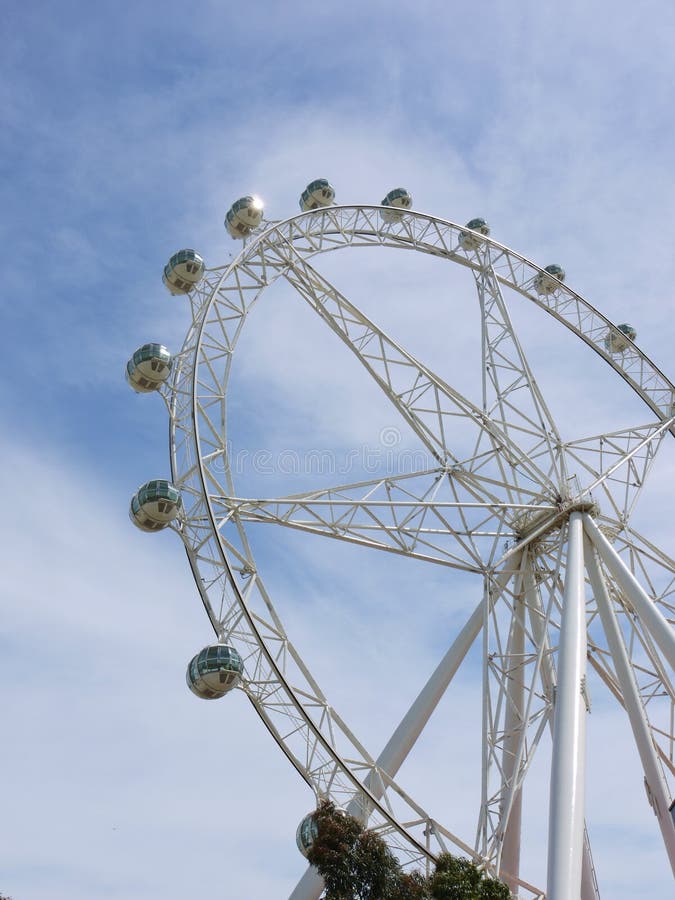 The Giant Wheel in the Dockland of Melbourne Stock Photo - Image of ...
