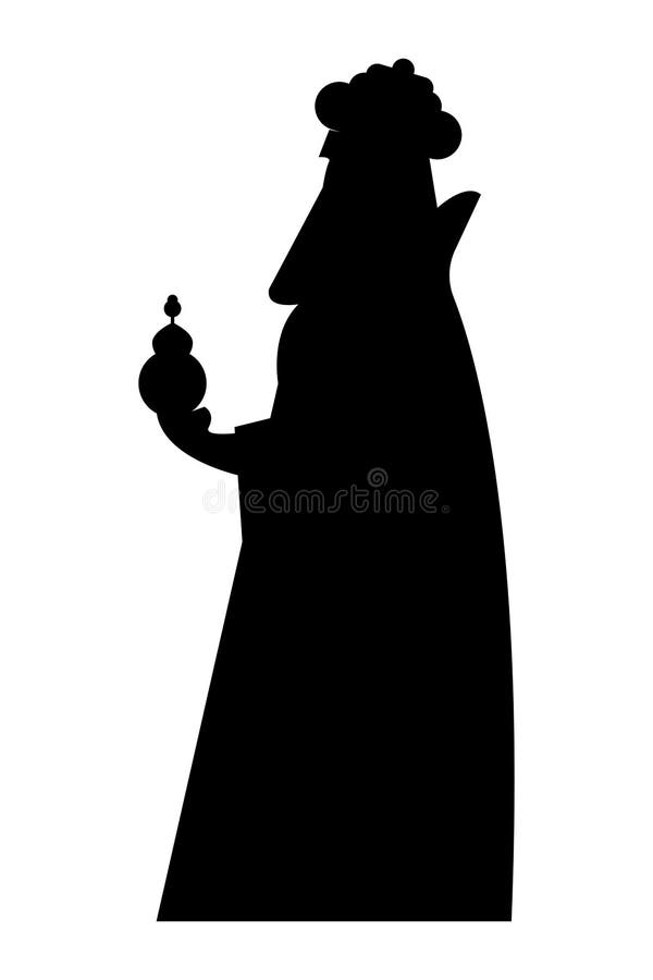 Melchior Wise Man Silhouette Stock Vector - Illustration of religion ...