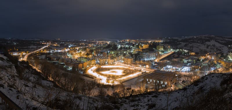 Melfi skyline stock photo. Image of city, snow, winter - 85019976