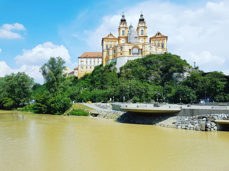 Castle Melk in Austria stock photo. Image of view, panorama - 1360442