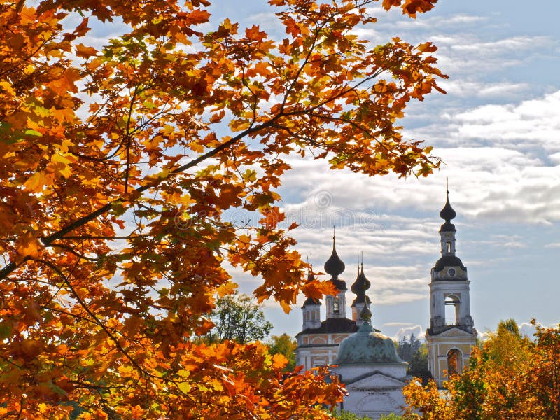 Mellow autumn in Pless stock image. Image of gold, maple - 12184401