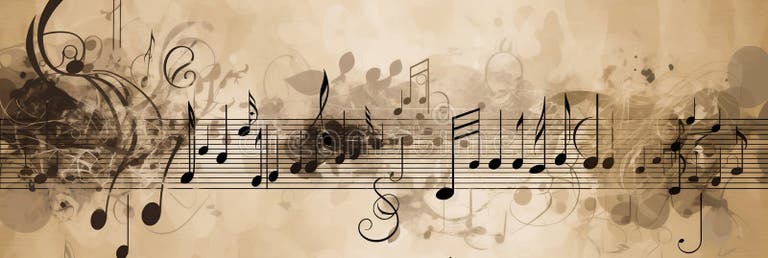 Melodic Banner with Colorful Musical Notes, Generative AI Stock ...