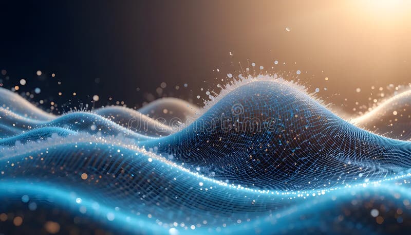 "Melodic Currents: Abstract Visualization of Musical Frequencies" Stock ...