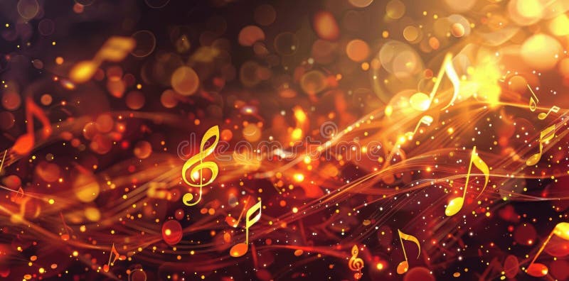 Melodic Harmony. Captivating Background Music Notes Concept Stock ...