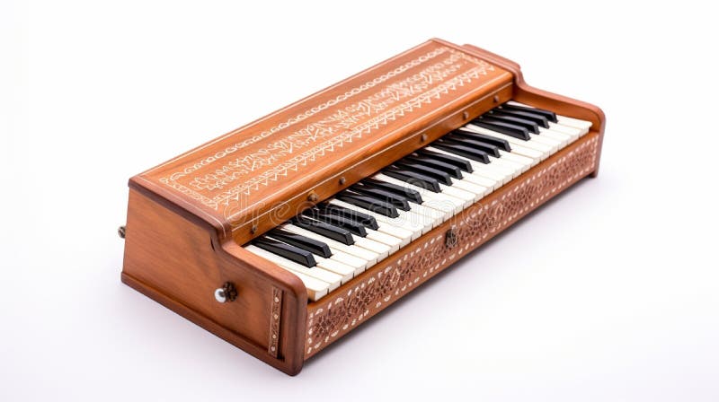 Melodic Keyboard on White Background Generated by AI Tool Stock ...