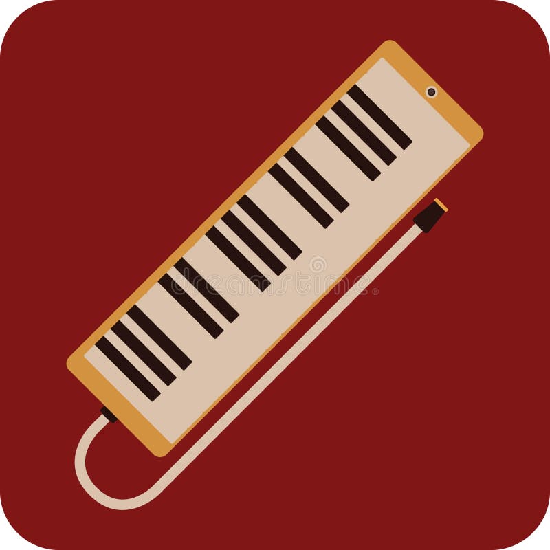 Melodica Vector Illustration Stock Vector - Illustration of harmonica ...