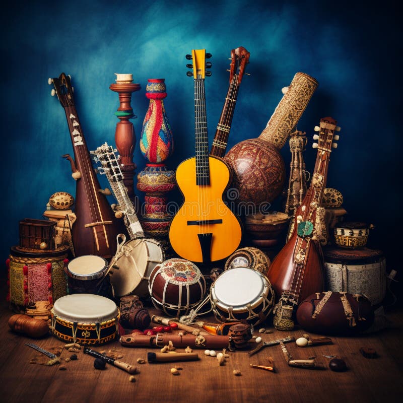A Melodious Journey: Exploring Traditional Musical Instruments Stock ...