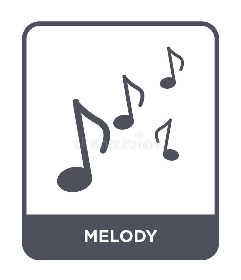 Melody Icon in Trendy Design Style. Melody Icon Isolated on White ...