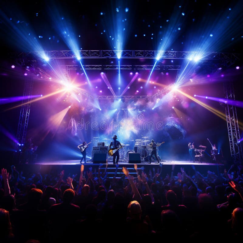 Melody Rapture: Captivating Band Performance Stock Photo - Image of ...