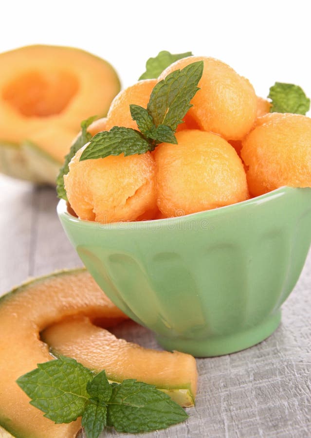 Melon stock image. Image of diet, mint, ball, culinary - 26253889