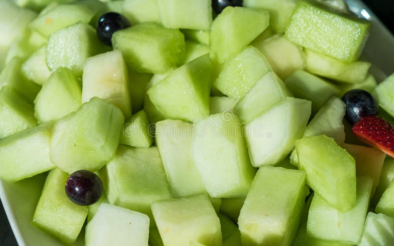 Melon on the buffet bar stock image. Image of diet, dessert - 189829309