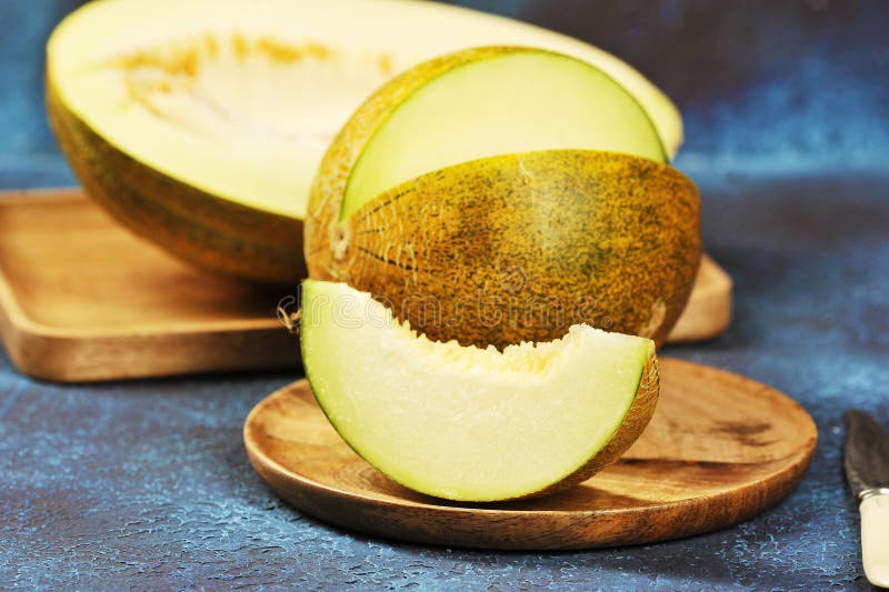 Cut melon in half stock photo. Image of seed, sweet, half - 13755194