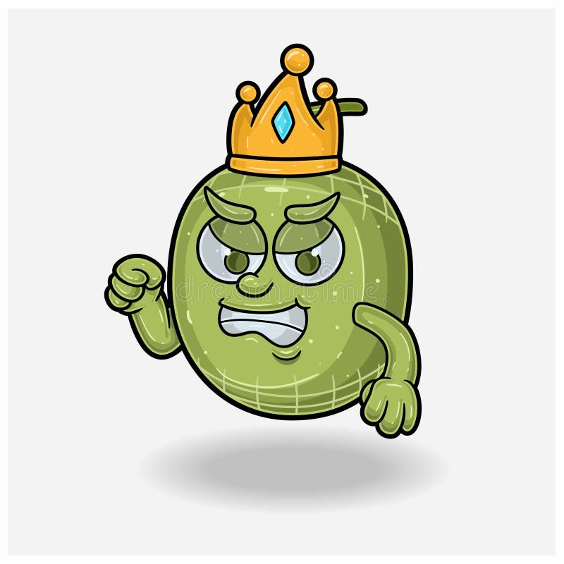 Melon Fruit Mascot Character Cartoon with Angry Expression. for Brand ...