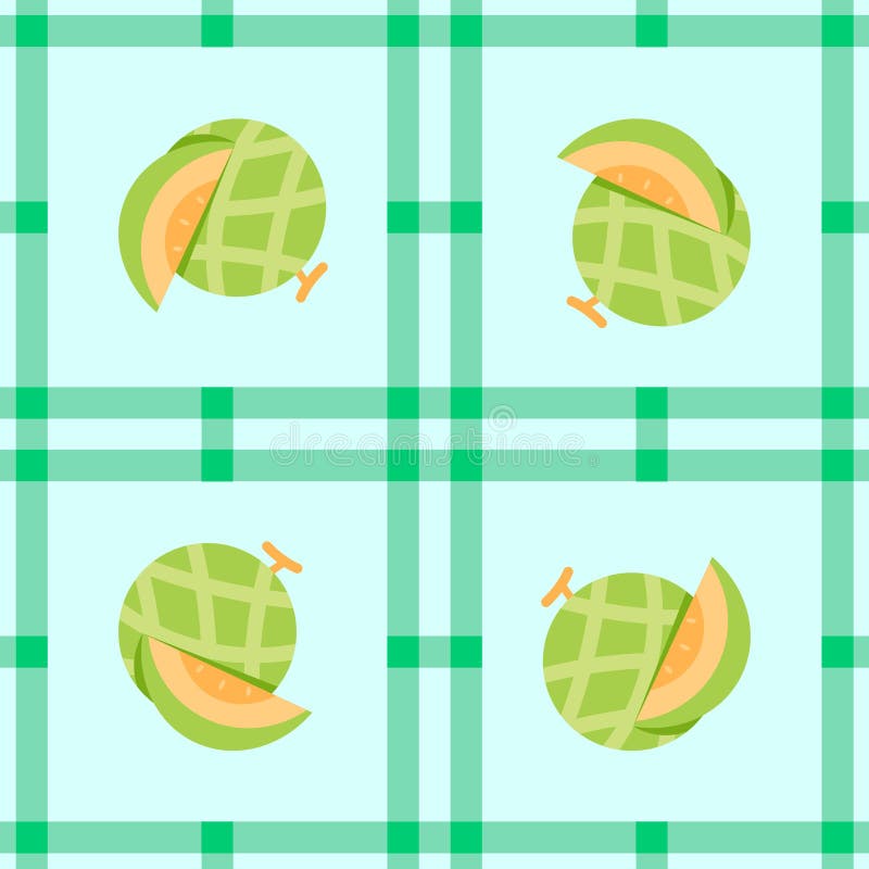 Melon Fruit Seamless for Pattern Fabric, Simple Melon Fruit Cute Repeat ...