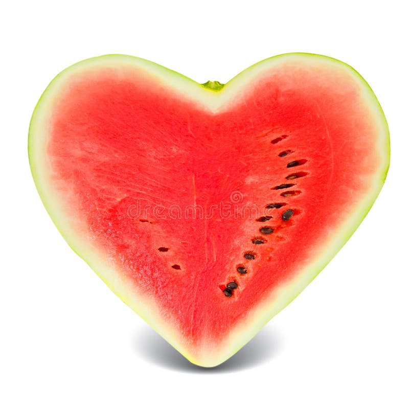 Heart-shaped watermelon stock image. Image of food, valentine - 3951239