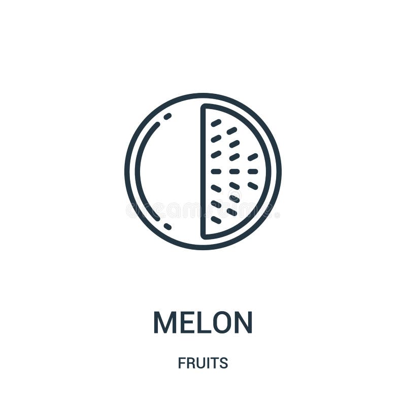 Melon Icon Vector from Fruits Collection. Thin Line Melon Outline Icon ...