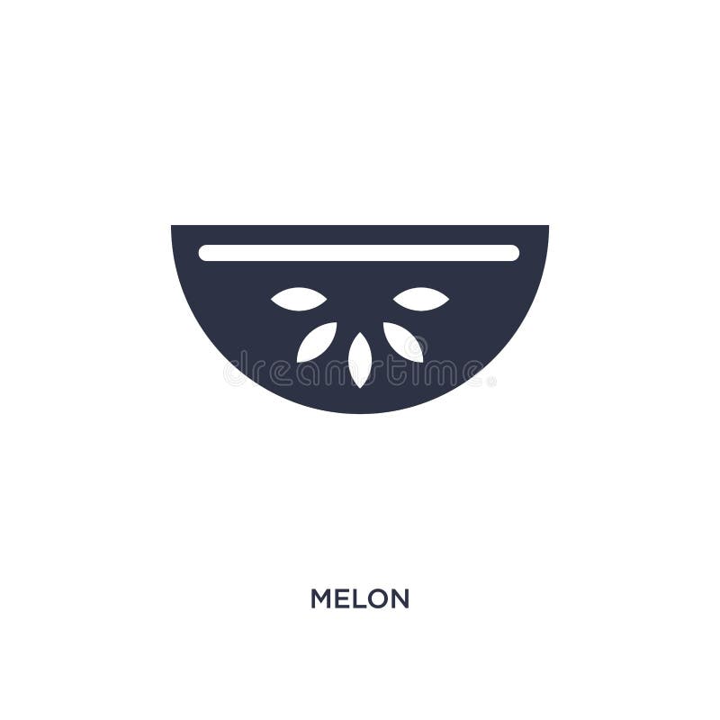 Melon Icon on White Background. Simple Element Illustration from Fruits ...