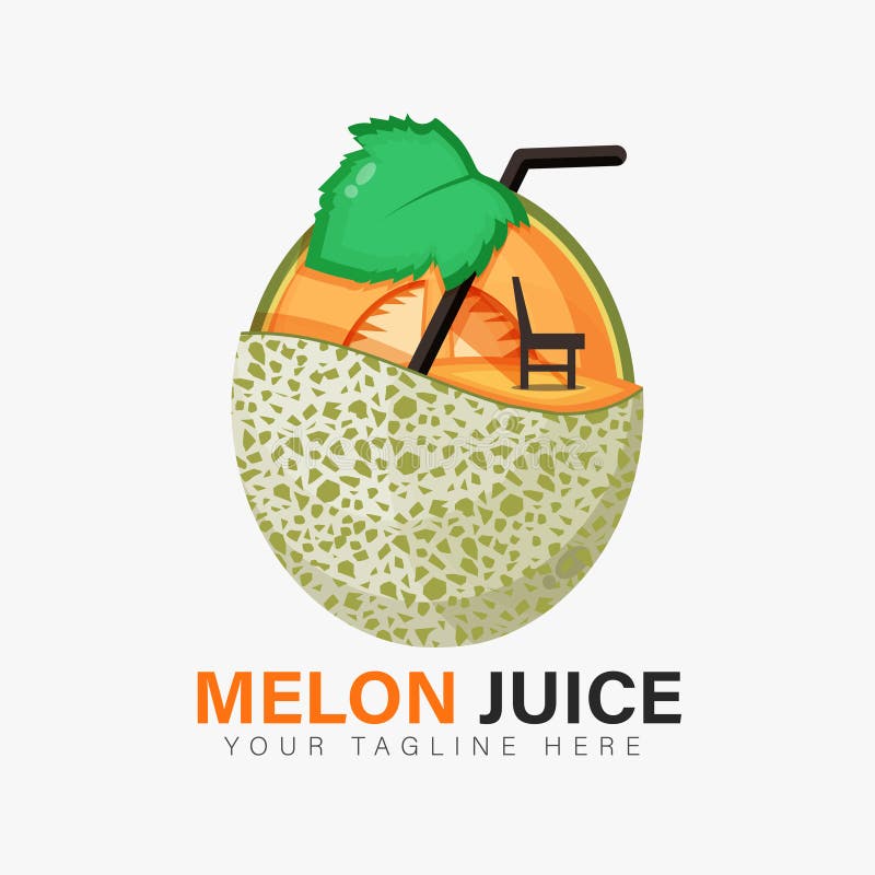 Melon juice label sticker stock vector. Illustration of natural - 119970274