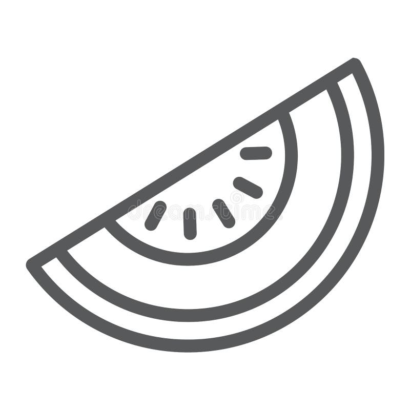 Melon Line Icon Concept. Melon Flat Vector Symbol, Sign, Outline ...