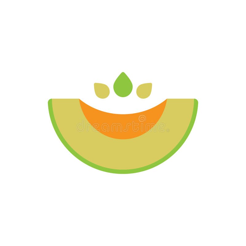 Melon Logo Template Icon stock illustration. Illustration of fruit ...