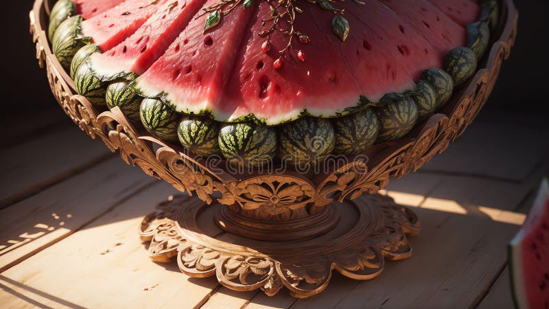 Melon Marvel a Surreal Exploration of Watermelon Rind.AI Generated ...