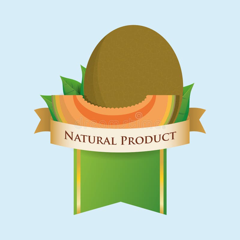 Melon Natural Product Label Stock Illustration - Illustration of kiwi ...