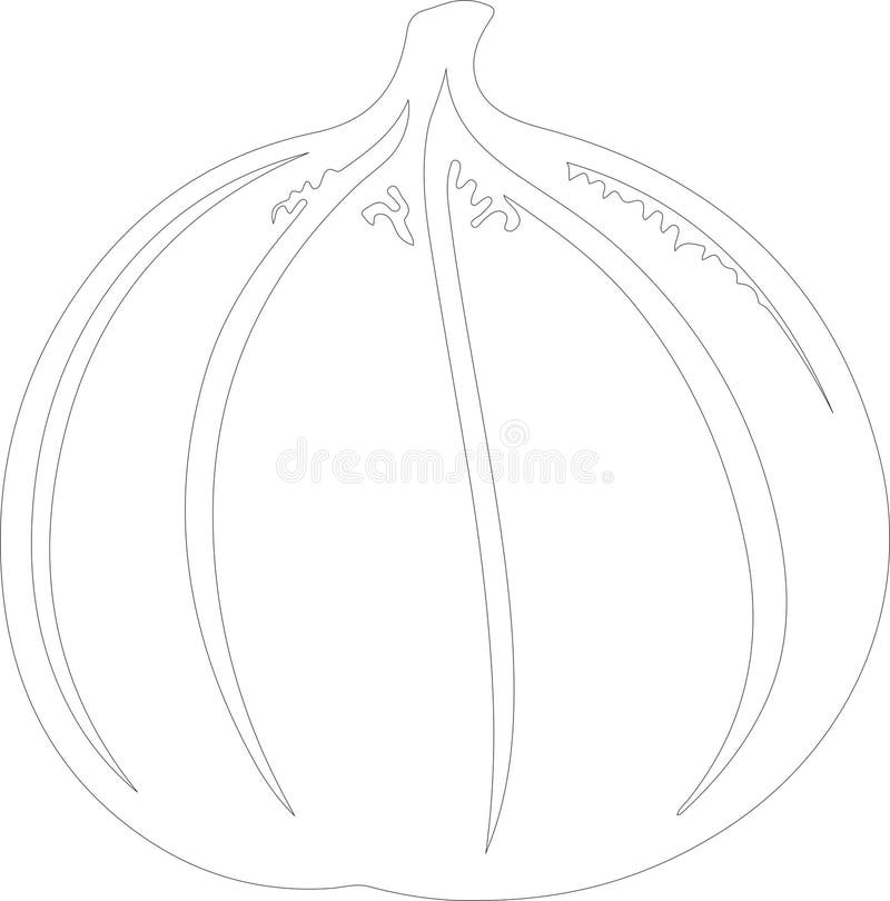 Melon Outline Silhouette Generative Ai Stock Vector - Illustration of ...