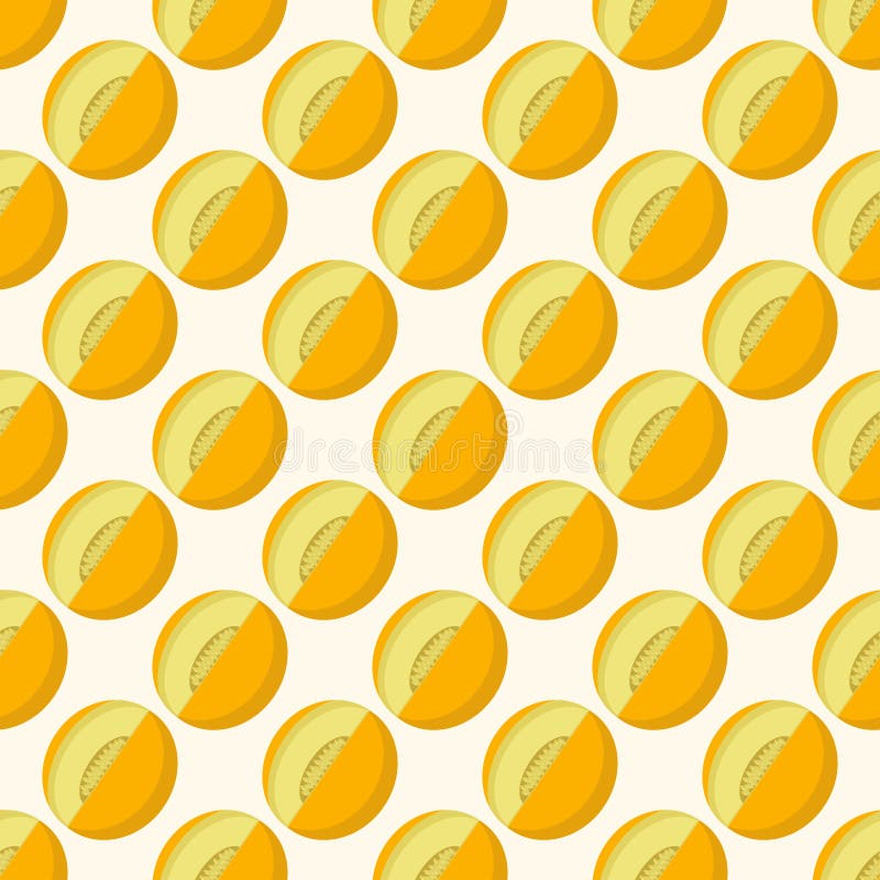 Melon Pattern on Light Background for Packaging or Textile Design Stock ...