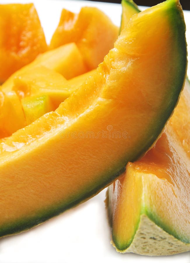 Melon on plate stock image. Image of snack, organic, nutrition - 22873247