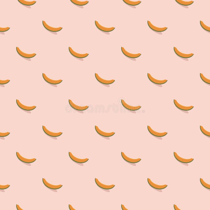 Melon Seamless Pattern. Vegan Organic Eco Fruit Background Stock Vector ...