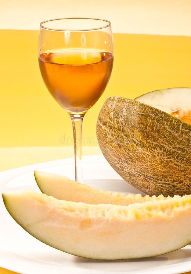 Melon and wine stock image. Image of delicious, wine - 11591007
