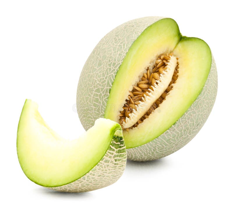Melone Verde Del Cantalupo Isolato Immagine Stock - Immagine di verdura ...