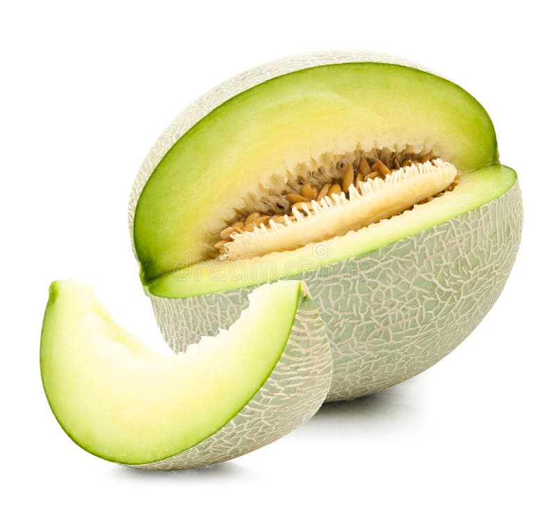 Melone Verde Del Cantalupo Isolato Immagine Stock - Immagine di anguria ...