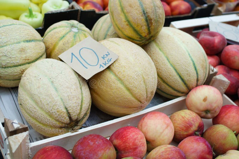 Melons at green market stock image. Image of melons, ingredient - 40347991