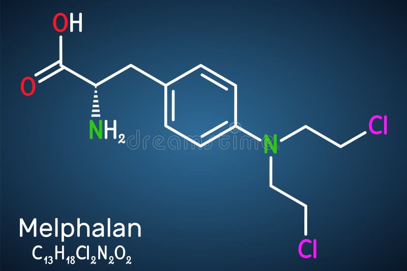 Melphalan Molecule. it is Chemotherapy Medication, Alkylating ...