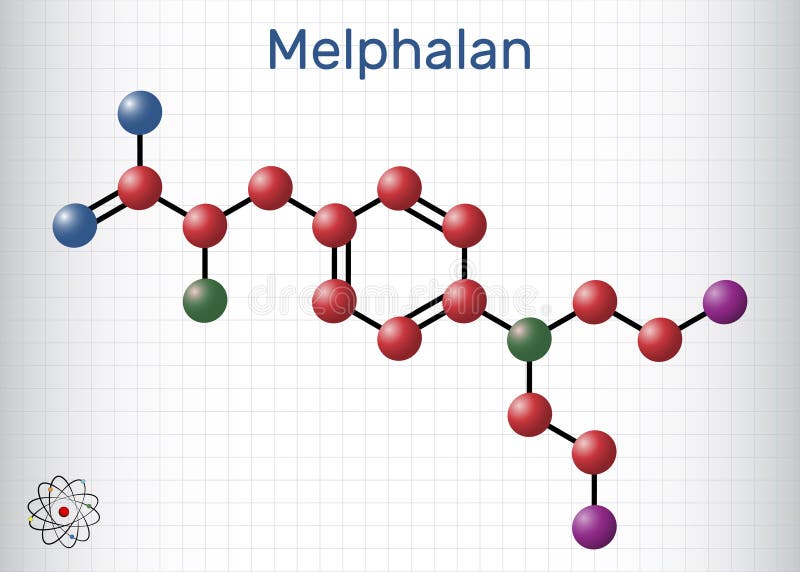 Melphalan Molecule. it is Chemotherapy Medication, Alkylating ...