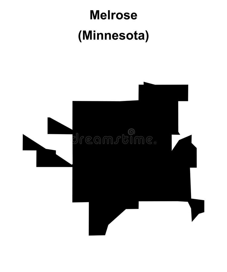 Melrose outline map stock illustration. Illustration of town - 387422713