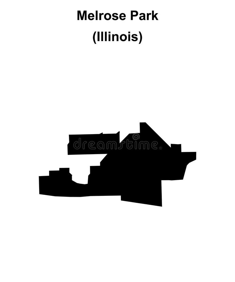 Melrose Park outline map stock vector. Illustration of isolated - 357277161