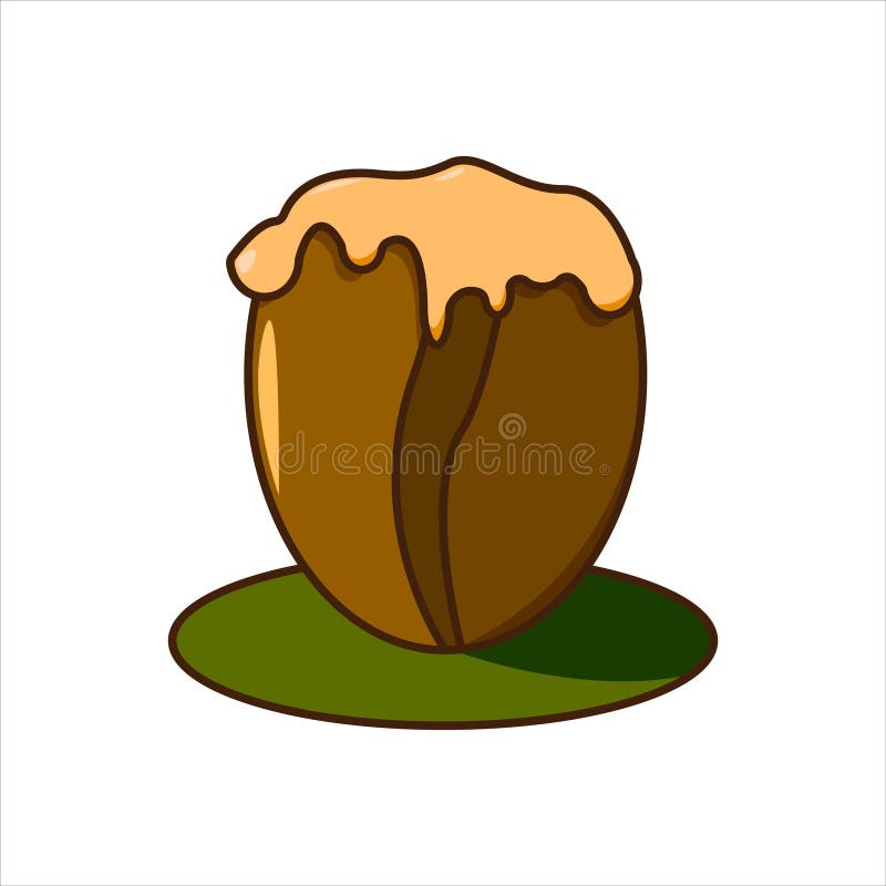 Melt Coffee Beans Logo Design Stock Vector - Illustration of black ...