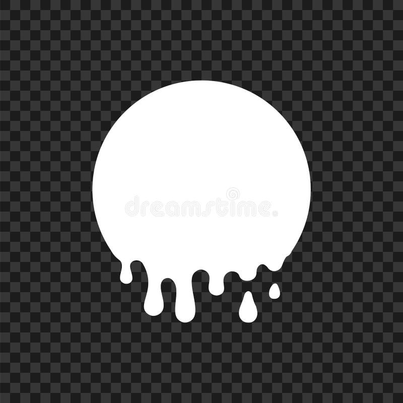 Melt Cream Stickers. Circle Drop Milk Logo Stock Vector - Illustration ...