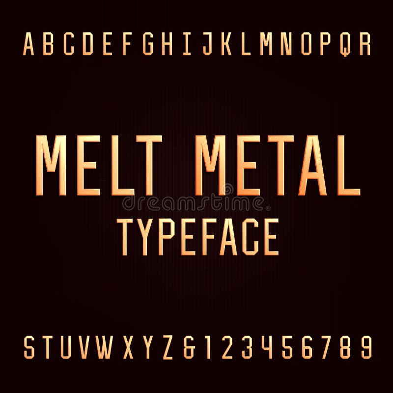 Melt Metal Alphabet Vector Font Stock Vector - Illustration of alphabet ...