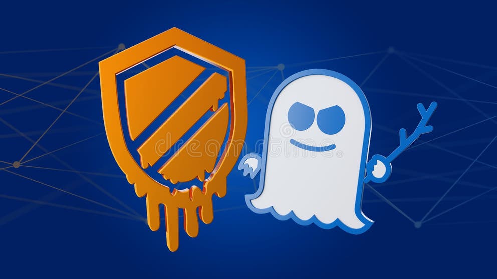Meltdown and Spectre Processor Attack with Network Connection - Stock ...