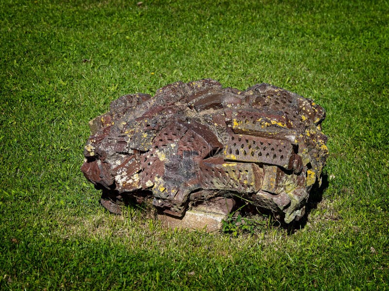 Melted Bricks Burned in a Bunch, Denmark Stock Image - Image of aged ...