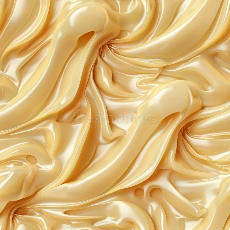 Melted Caramel Seamless Pattern, Ice Cream Waves Tile, Smooth Icecream ...