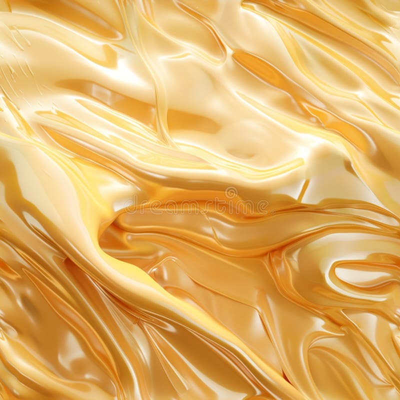 Melted Caramel Seamless Pattern, Ice Cream Waves Tile, Smooth Icecream ...
