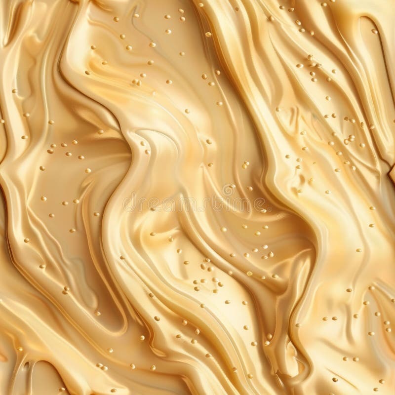 Melted Caramel Seamless Pattern, Ice Cream Waves Tile, Smooth Icecream ...