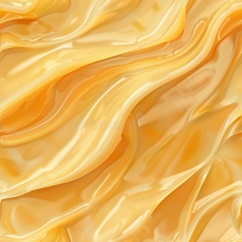 Melted Caramel Seamless Pattern, Ice Cream Waves Tile, Smooth Icecream ...